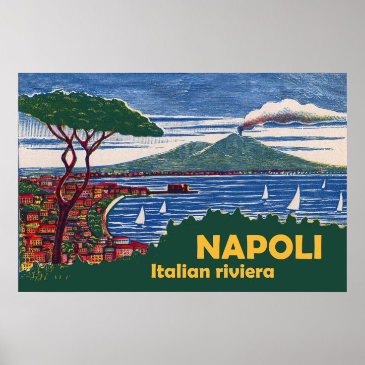 Naples, Italian Riviera Poster | Zazzle