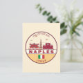 Naples Italy City Skyline Emblem Postcard | Zazzle
