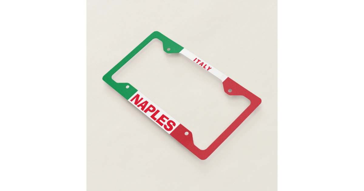 Naples Italy Custom License Plate Frame | Zazzle