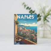 Naples Italy Travel Art Vintage Postcard | Zazzle