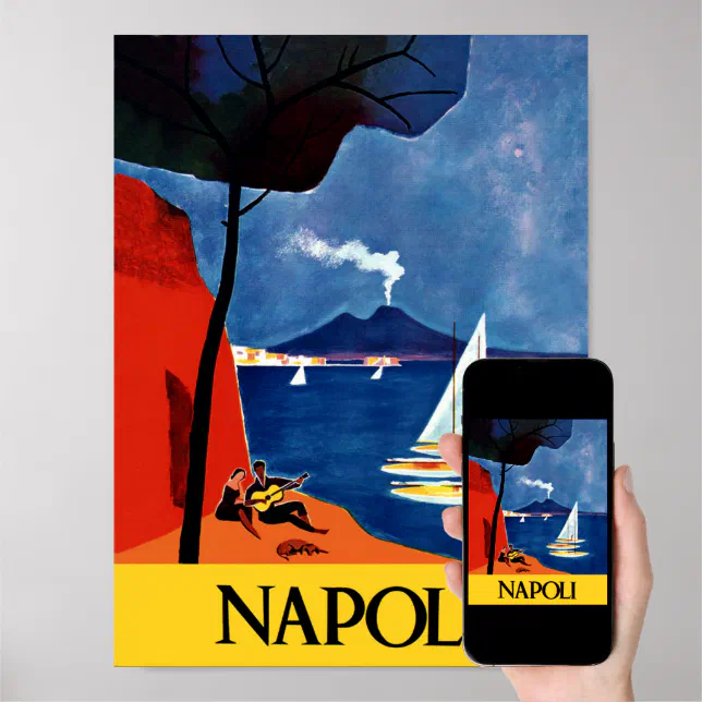 Naples, Italy travel poster | Zazzle