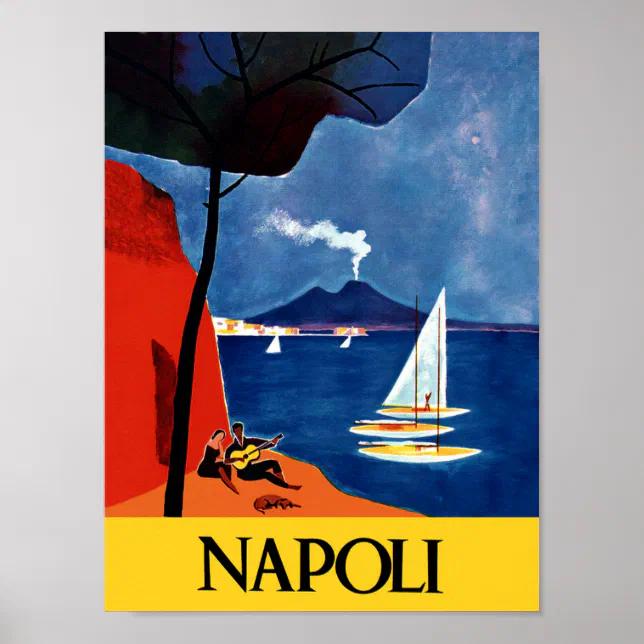 Naples, Italy travel poster | Zazzle