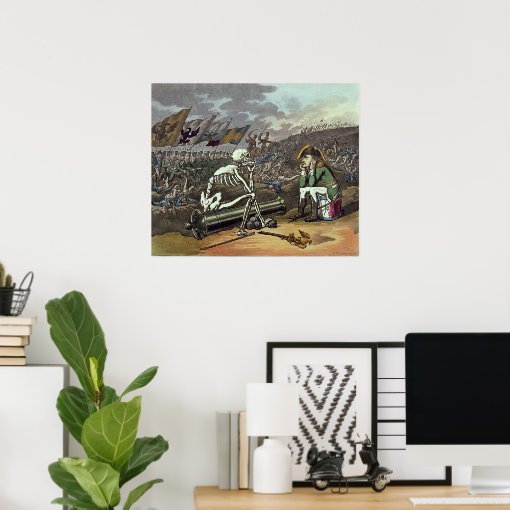 Napoleon and skeleton, 18th poster | Zazzle