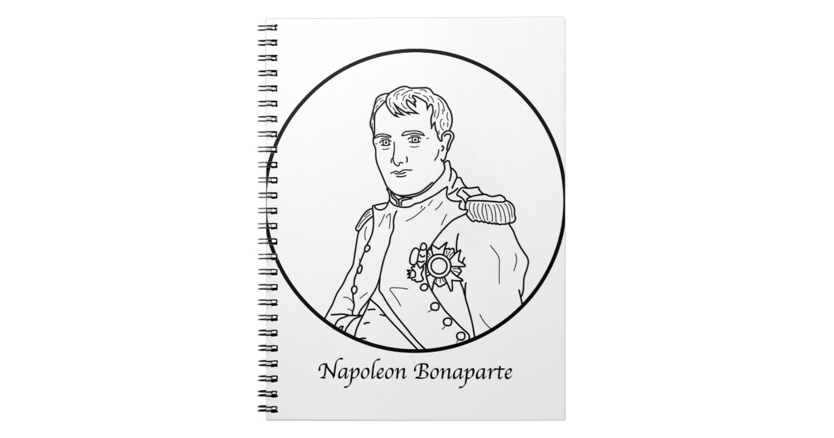 Napoleon Bonaparte Line Drawing Notebook | Zazzle