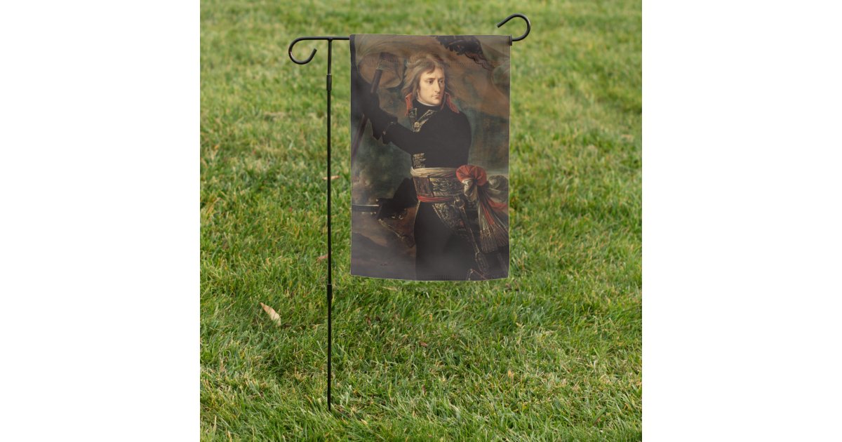 Napoleon Bonaparte's Rally at the Battle of Arcole Garden Flag | Zazzle