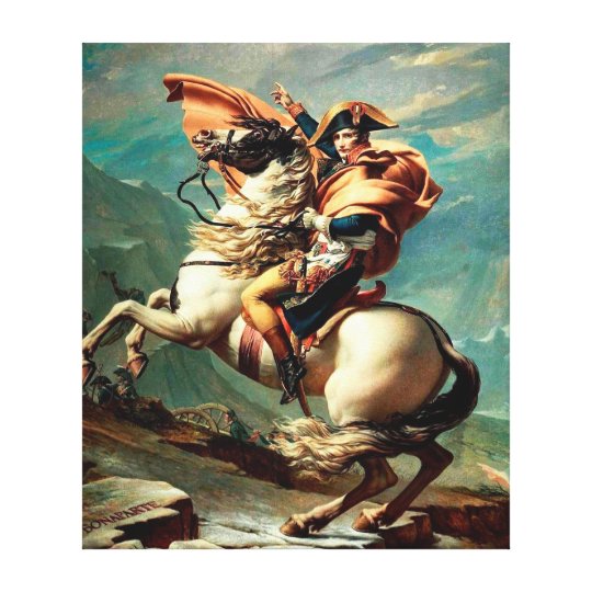 Napoleon Crossing the Alps by Jacques-Louis David Canvas Print | Zazzle.com