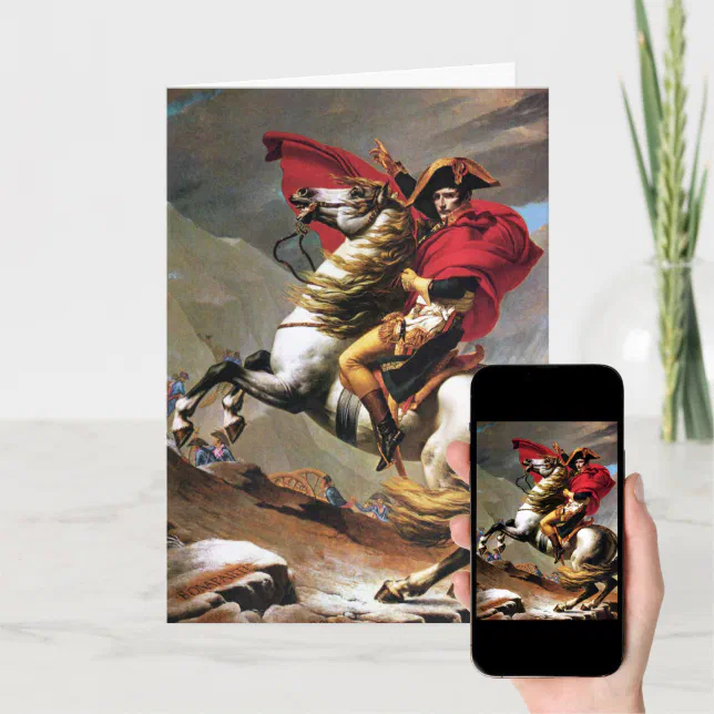 Napoleon Crossing the Alps Greeting Card | Zazzle