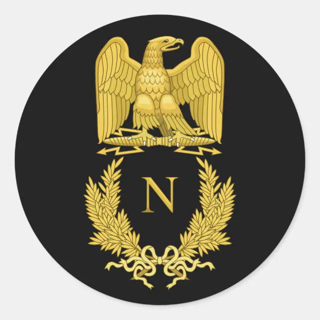 Napoleon Emblem Classic Round Sticker | Zazzle