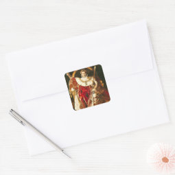 Napoleon I on the Imperial Throne, 1806 Square Sticker | Zazzle