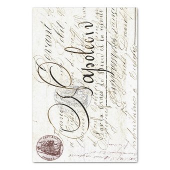 Napoleon Script Decoupage Tissue Paper | Zazzle