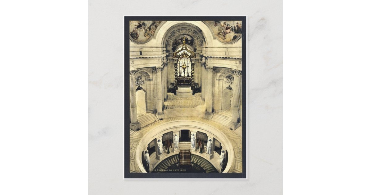 Napoleon's tomb, Paris, France classic Photochrom Postcard | Zazzle
