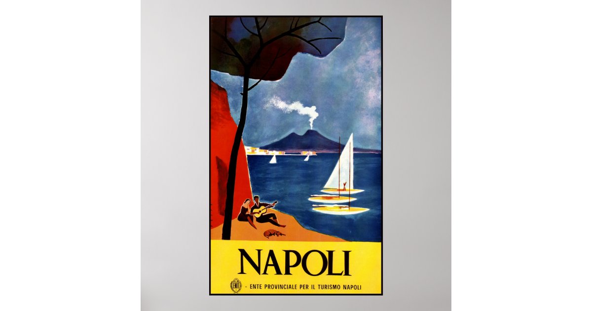 Napoli (Naples) vintage travel poster | Zazzle