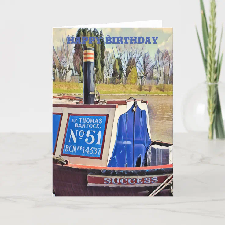 NARROWBOATS BIRTHDAY CARD | Zazzle