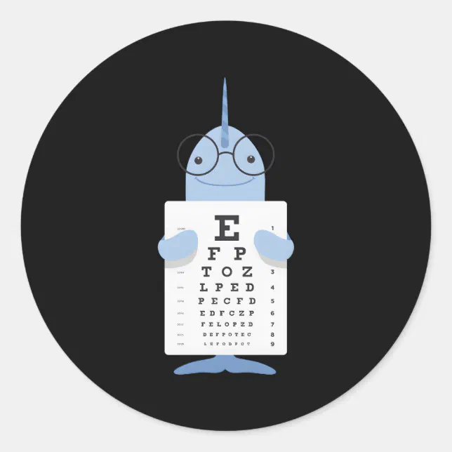 Narwhal Eye Ch Doctor Classic Round Sticker | Zazzle