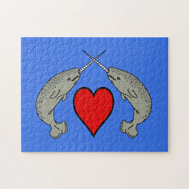 Narwhal Love Jigsaw Puzzle | Zazzle