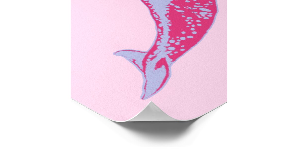 Narwhal pink wall art poster print | Zazzle
