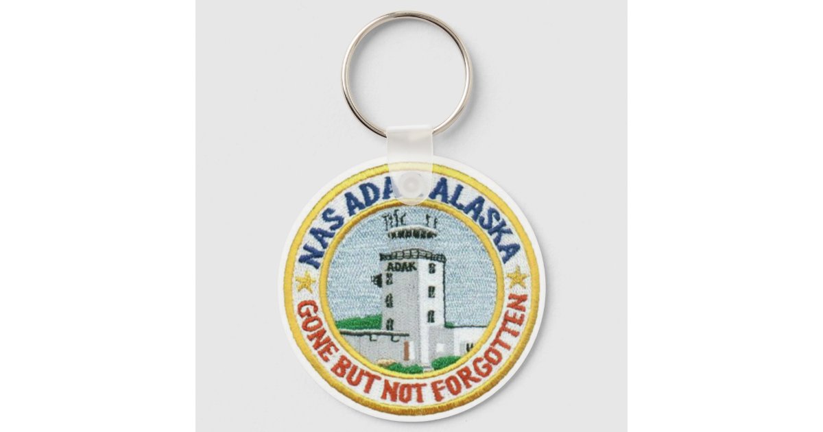 NAS Adak, Alaska "Gone But Not Forgotten" Keychain | Zazzle