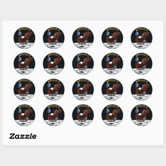 NASA Apollo 11 Logo Classic Round Sticker | Zazzle