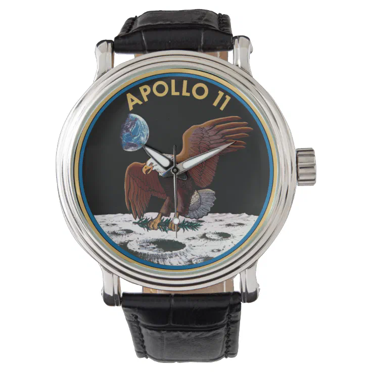 NASA Apollo 11 Logo Round Watch | Zazzle