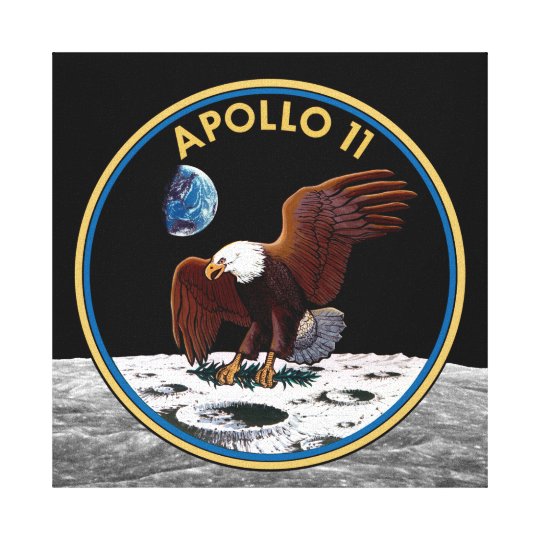 NASA Apollo 11 Moon Landing Lunar Patch Insignia Canvas Print | Zazzle.com