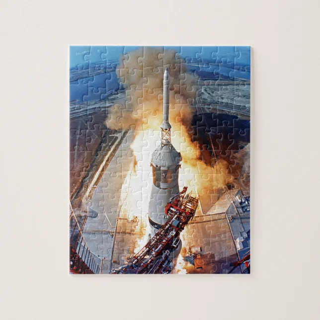 NASA Apollo 11 Moon Landing Rocket Launch Jigsaw Puzzle | Zazzle