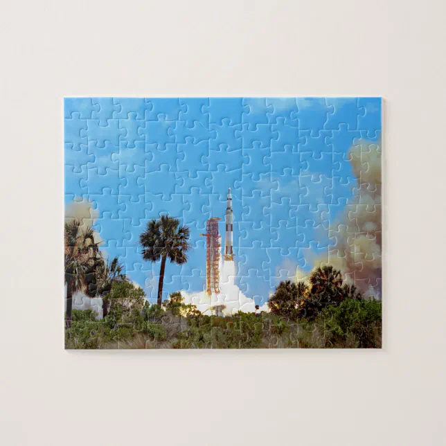 NASA Apollo 16 Saturn V Rocket Launch Jigsaw Puzzle | Zazzle