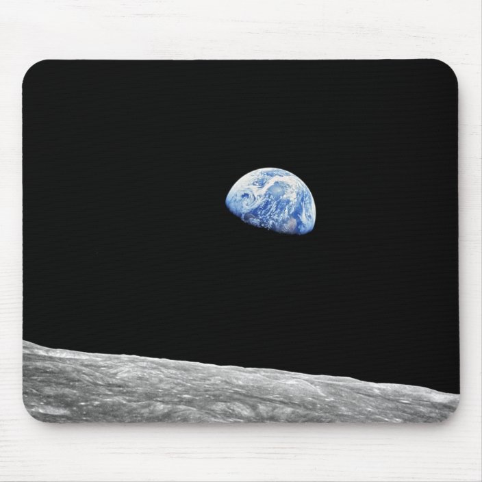 NASA Apollo 8 Earthrise Moon Lunar Orbit Photo Mouse Pad | Zazzle.com