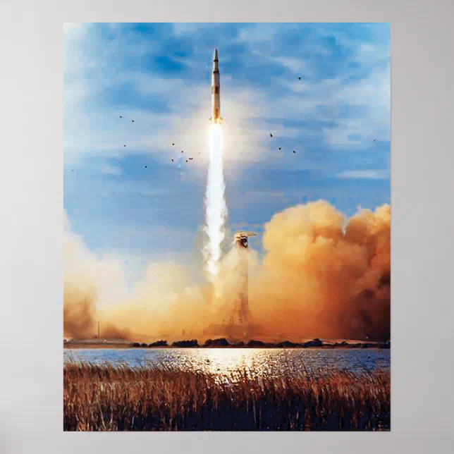 NASA Apollo 8 Rocket Launch Kennedy Space Center Poster | Zazzle