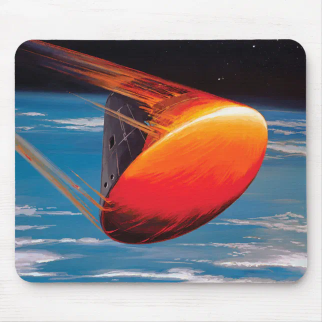 NASA Apollo Command Module Space Capsule Artwork Mouse Pad | Zazzle