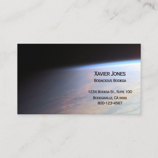 NASA Earth orbit personalized business card | Zazzle.com