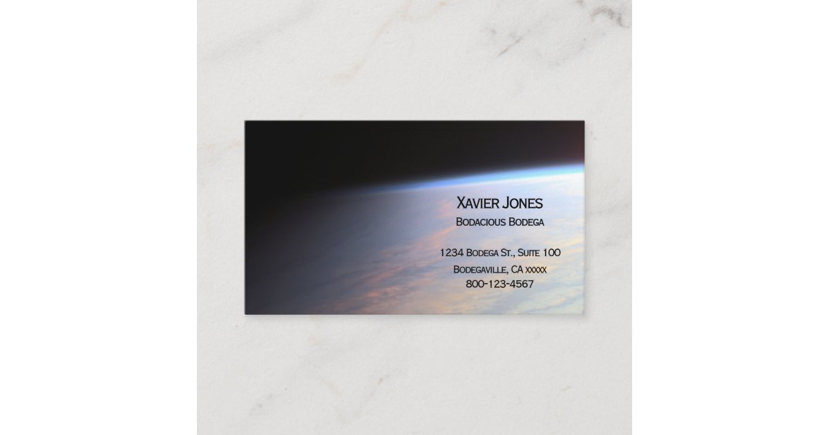 NASA Earth orbit personalized business card | Zazzle