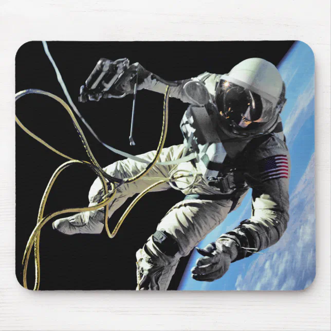NASA First American Astronaut Spacewalk Photo Mouse Pad | Zazzle