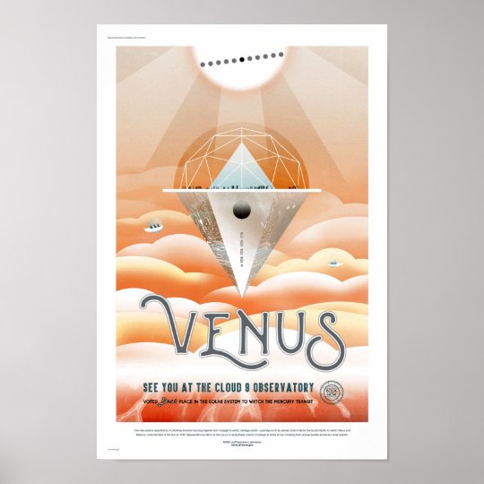 NASA Future Travel Poster - Venus Observatory | Zazzle.com