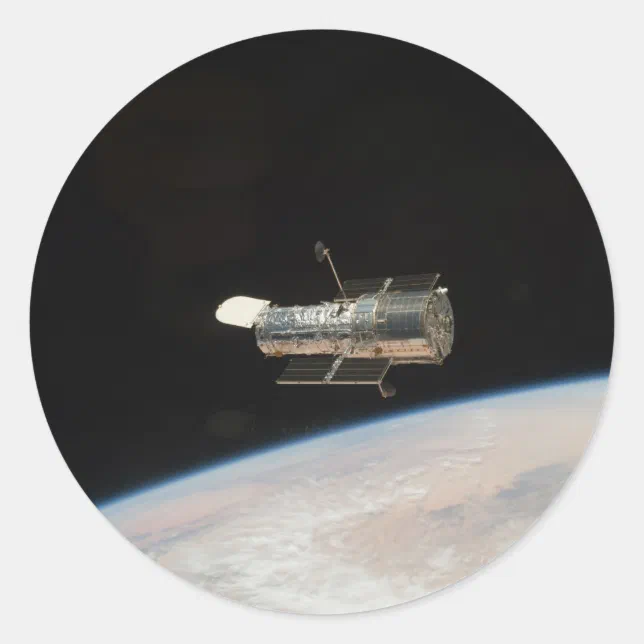 NASA Hubble Space telescope Classic Round Sticker | Zazzle