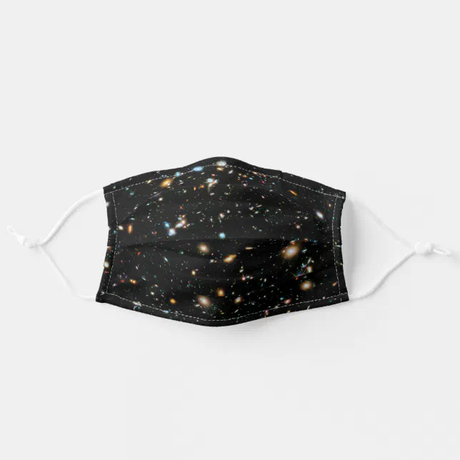 NASA Hubble Ultra Deep Field Galaxies Adult Cloth Face Mask | Zazzle