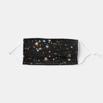 NASA Hubble Ultra Deep Field Galaxies Adult Cloth Face Mask | Zazzle