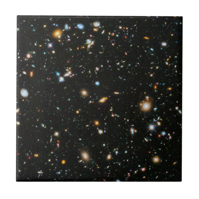 NASA Hubble Ultra Deep Field Galaxies Ceramic Tile | Zazzle