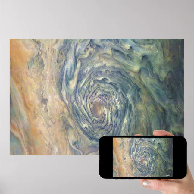 NASA / Juno / Jupiter / Storm Clouds / Poster | Zazzle