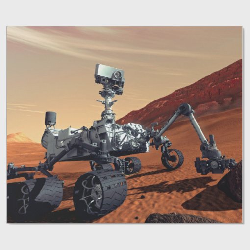 NASA Mars Curiosity Rover Artist Concept Wrapping Paper | Zazzle