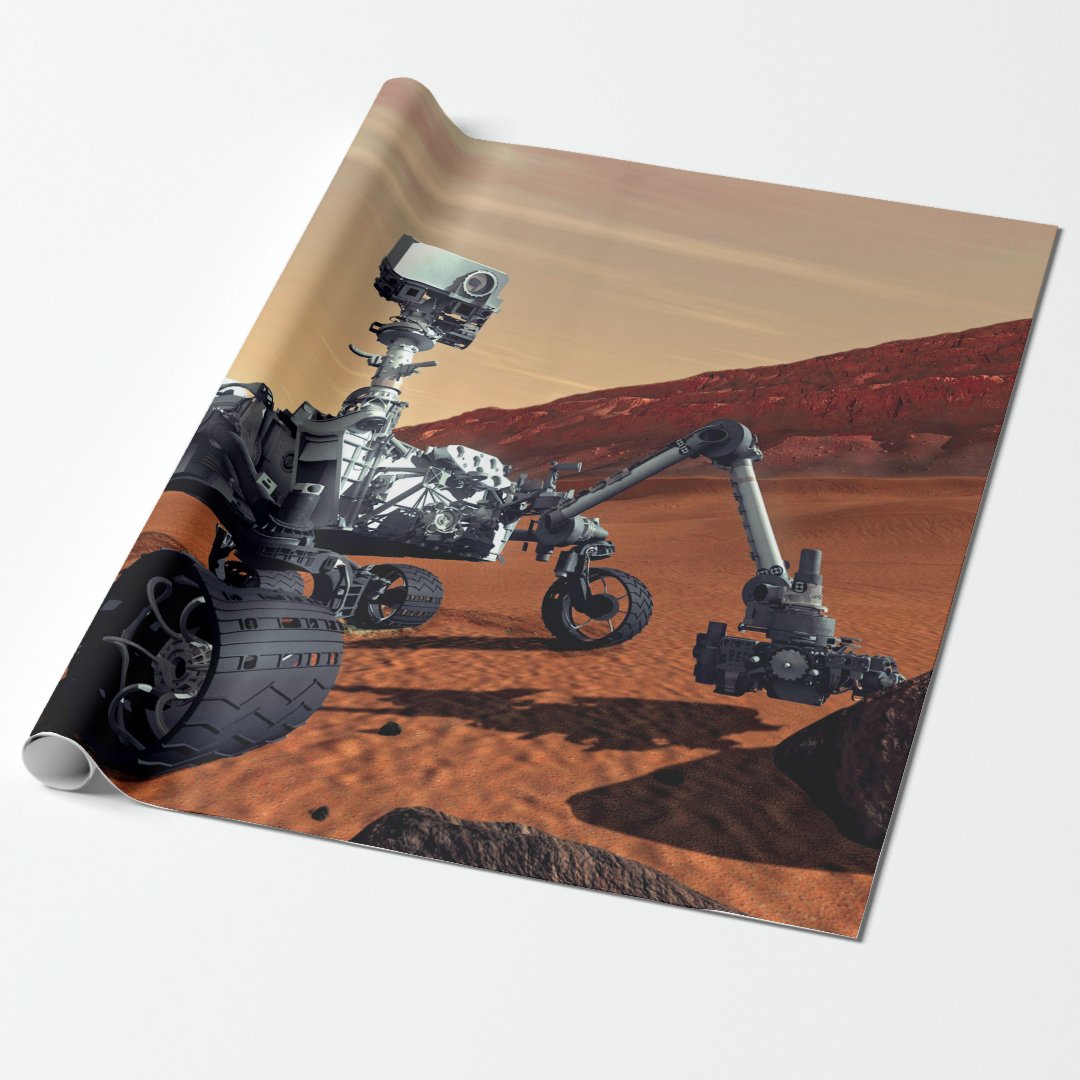 NASA Mars Curiosity Rover Artist Concept Wrapping Paper | Zazzle