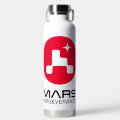 NASA Mars Perseverance Rover Logo Rocket White Water Bottle | Zazzle