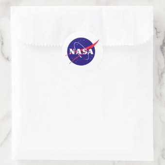 NASA Meatball Logo Classic Round Sticker | Zazzle
