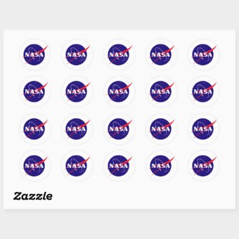 NASA Meatball Logo Classic Round Sticker | Zazzle