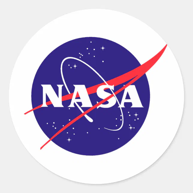 NASA Meatball Logo Classic Round Sticker | Zazzle