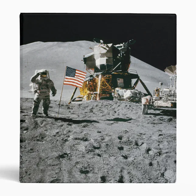 Nasa Moon Landing Apollo 15 Lunar Module 1971 3 Ring Binder | Zazzle