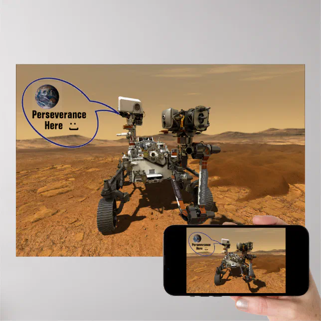 NASA / Perseverance Here / : ) / Poster | Zazzle