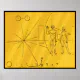 NASA Pioneer 10 Space Probe Gold Plaque Poster | Zazzle