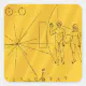 NASA Pioneer 10 Space Probe Gold Plaque Square Sticker | Zazzle