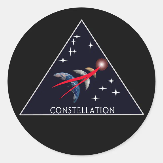 NASA Project Constellation Logo Classic Round Sticker | Zazzle