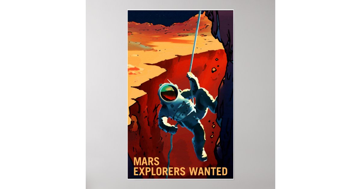 NASA Recruitment Poster Explorers Wanted | Zazzle